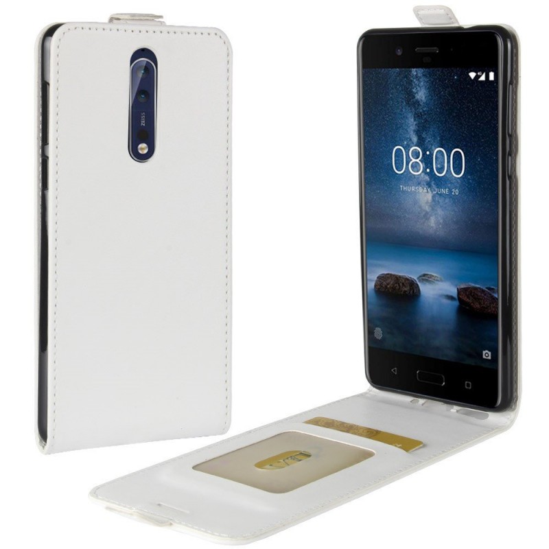 Nokia 8 vertikal cover med kort lomme hos Leveso.dk