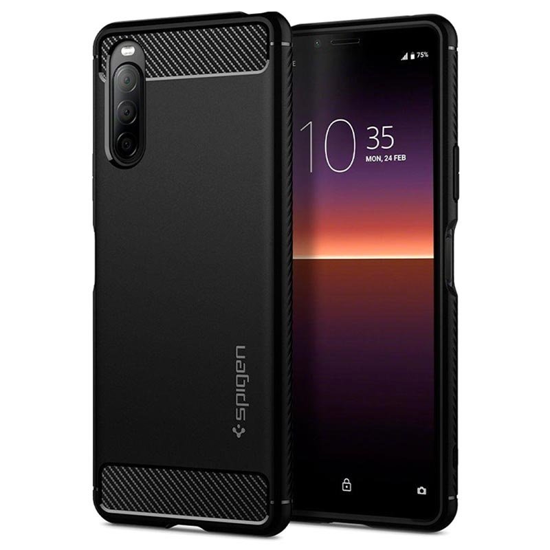 Spigen Rugged Armor case Sony Xperia 10 II | Leveso.dk
