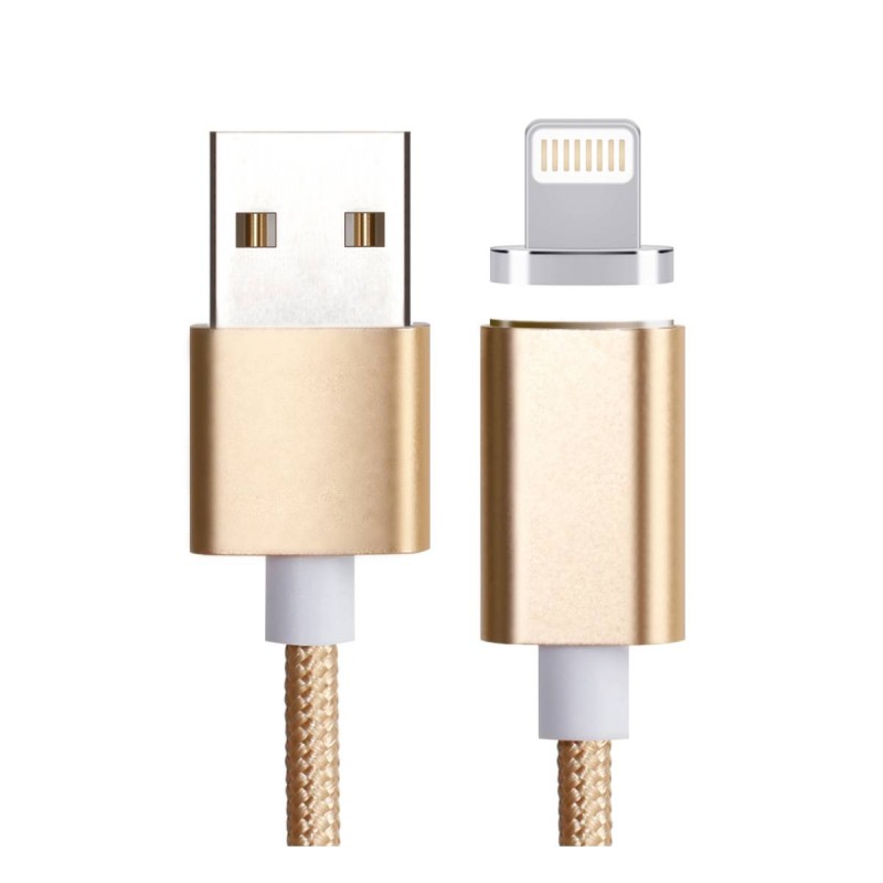 MAGNETISK LIGHTNING USB LADE KABEL 1M GULD| Leveso.dk