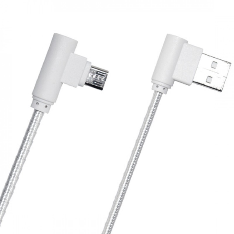 Universal vinkel mikro-USB datakabel 1M ( Leveso.dk )